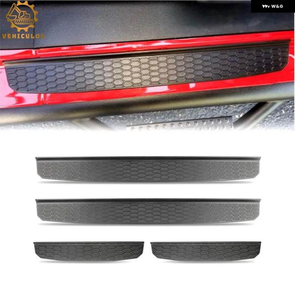 ジープ ラングラー JLグラディエーターJT 2018-2023用ラベルなしドアシルストリップラバーガードスカフプレート トリム カバー 4枚 カスタム パーツ アクセサリーHigh-concerned chemical:NoneOrigi...