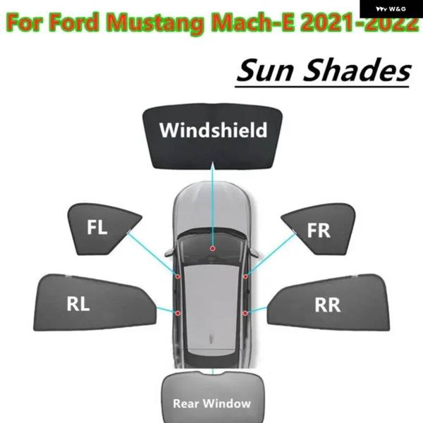 フロント フロントガラス サイドウィンドウサンバイザーシェード インテリア プライバシースリープシールドマスタングMACH-E 2021-2022向けライト ブラインド カスタム パーツ アクセサリーHigh-concerned chemi...