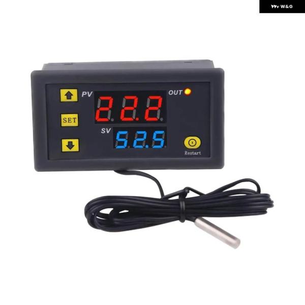 W3230プローブライン20A デジタル温度 制御 LED ディスプレイ サーモスタット熱冷却 制御 計器付き 12V 24V AC110-220V カスタム パーツ アクセサリーBattery Included:NoHigh-concer...