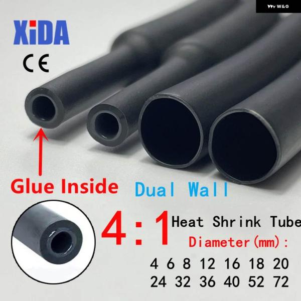 1メートル 4:1 熱収縮チューブ 熱収縮チューブ ダブル壁熱収縮チューブ 6 8 12 16 24 40 52 72 カスタム パーツ アクセサリーHigh-concerned chemical:NoneType:Heat Shrinka...