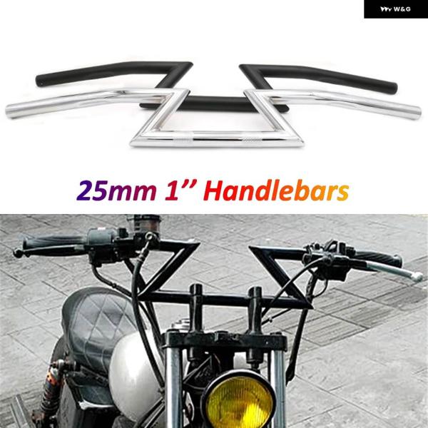 25MM バイクハンドルバー Zバー 1インチ ステアリングホイール チョッパー スポーツスター クルーザー XL1200 ダイナ ソフテイル レトロバイク カスタム パーツ アクセサリーHigh-concerned chemical:No...
