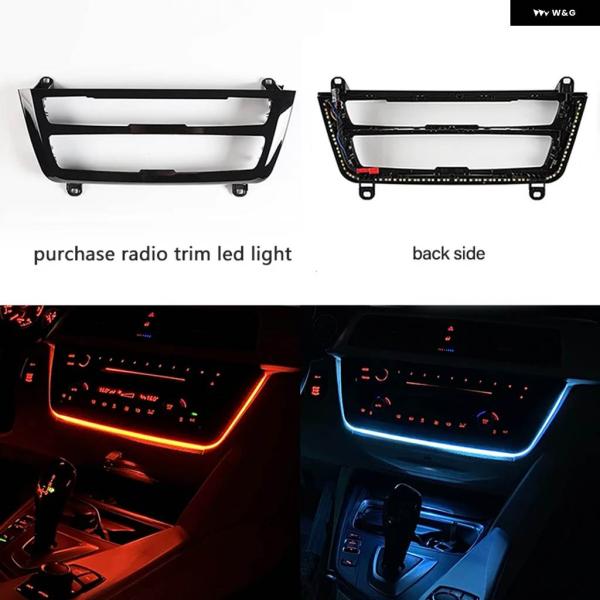 ダッシュボード センターコンソール アンビエントライト インテリア 2色 ラジオ ACパネル LEDトリム BMW 3 4 F30 F31 F32 F33 F34 F36 カスタム パーツ アクセサリーHigh-concerned chem...
