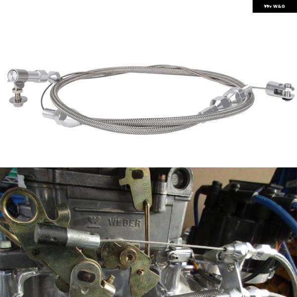 24/36インチ ITB スロットルボディ ガスケーブルキット ステンレス編組 97-07 シボレー/シボレー LS1 エンジン 4.8L 5.3L 5.7L 6.0L カスタム パーツ アクセサリーHigh-concerned chemi...