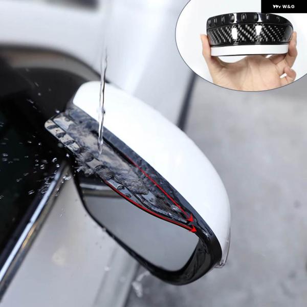 2PCS バックミラーアイブロウ レインシールド スノーバイザー シェードプロテクター 雨よけ ABS製 バックミラー レインアイブロウ カスタム パーツ アクセサリーMaterial:Others (fill in by yourself...