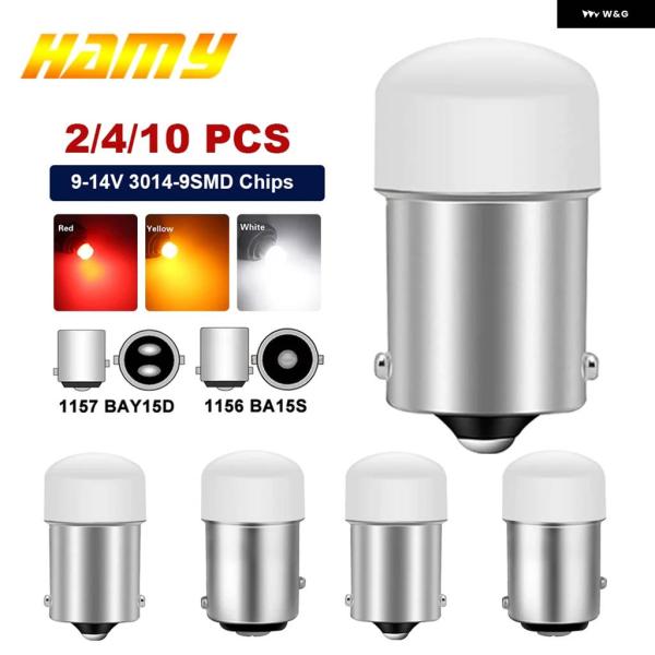 2/4/10個 P21/5W BA15S 1156 LED電球 BAY15D 1157 ウィンカーライト 12V 7000K ホワイト スーパーカー リバースブレーキ パーキングランプ カスタム パーツ アクセサリーFor Vehicle ...