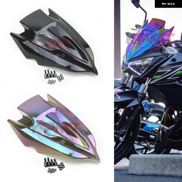 バイクウインドスクリーン 2013 - 18 KAWASAKI Z250 Z300 Z 250 300 ウインドスクリーン デフレクター ウインドシールド カスタム パーツ アクセサリーItem Weight:0.5kgItem Heigh...