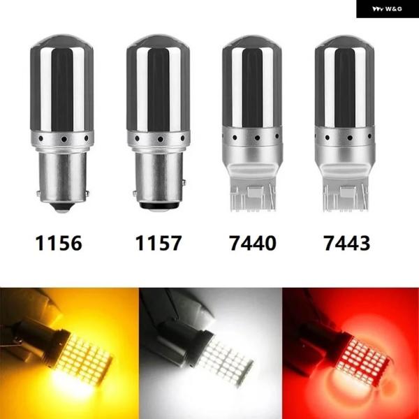 1156 BA15S P21W BAU15S PY21W T20 7440 W21W S25 CANBUS LEDバルブ 3014 144SMD ウィンカーライト ブレーキランプ 12V カスタム パーツ アクセサリーFor Vehicle...
