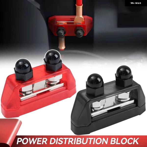 2個デュアルスタッドバスバー 12-48V 電源分配ブロック ホルダー 船舶トレーラーRVボート用デュアルスタッドバスバー カスタム パーツ アクセサリーHigh-concerned chemical:NoneMaterial:Nylon,...