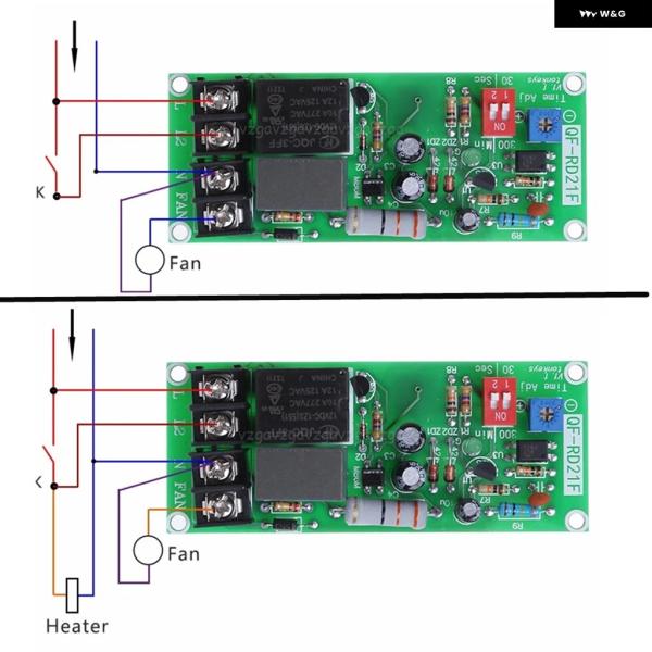 AC100V-220V タイマー 制御 リレー モジュール オフディレイスイッチボード 排気ファン カスタム パーツ アクセサリーEU LVD Voltage:Low voltage: Below 50Vac or 75VdcHigh-co...