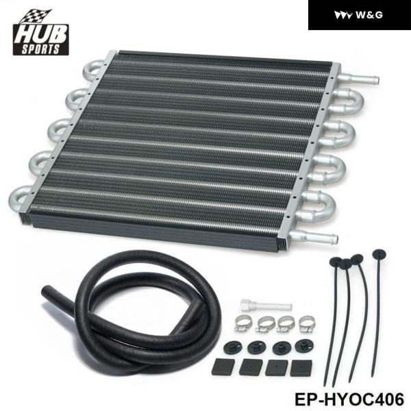10列 ブラックアルミリモートトランス ミッション オイルクーラー /オート マニュアル ラジエーター コンバーターキット HU-HYOC406Special Features:UniversalItem Diameter:00inchIt...