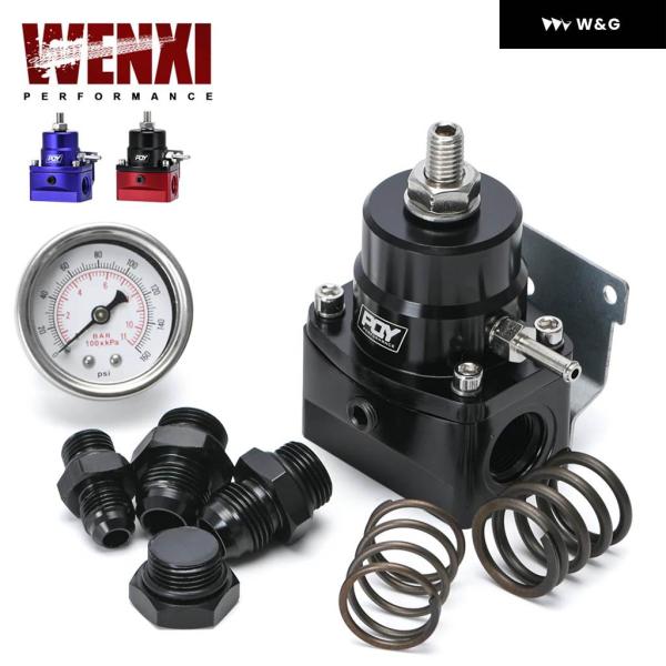 アルミ 汎用 AN8フィードAN6リターンライン燃料圧力レギュレーター0-160PSIゲージセット3-20 20-45 45-70圧力 スプリング 付き カスタムパーツ アクセサリー 交換用部品Hign-concerned Chemical...