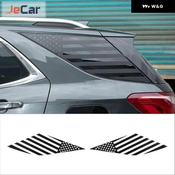 カー スタイリング リアウィンドウ トライアングル ガラス デコレーション カバー トリム デカール ステッカー シボレー エクイノックス 2017-22 カスタムパーツ アクセサリー 交換用部品Hign-concerned Chemica...