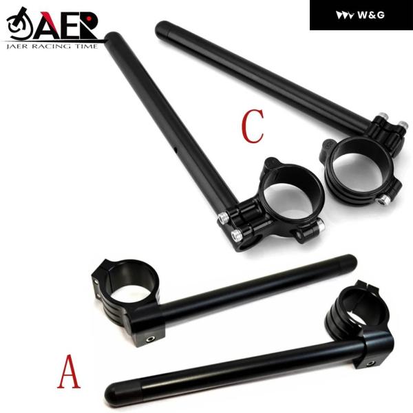 48MM オートバイ バイク CNC ビレット アルミ クリップオン ハンドルバー ほとんどスポーツ オートバイ バイク に48MM フォーク クリップモーター付き カスタムパーツ アクセサリー 交換用部品Hign-concerned Ch...