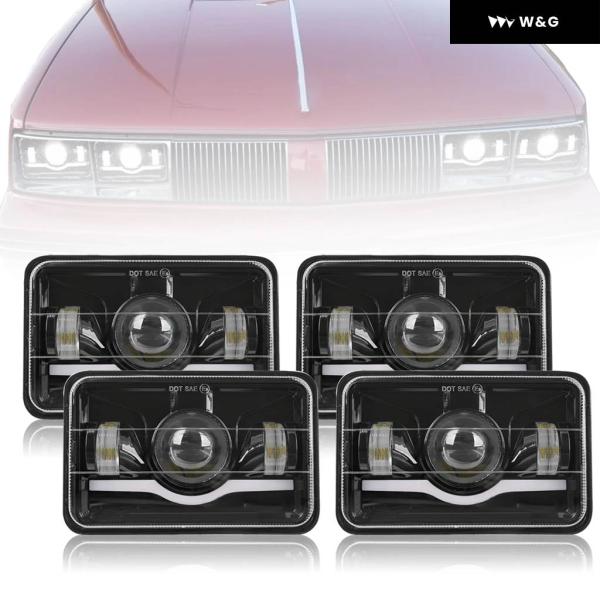 12V 24V 4X6インチ LED H4 ヘッドライト LEDワークライト DRL ハイローシールビーム オフロード ヘッドランプ 車 ジープ オートバイ バイク トラック カスタムパーツ アクセサリー 交換用部品Hign-concern...