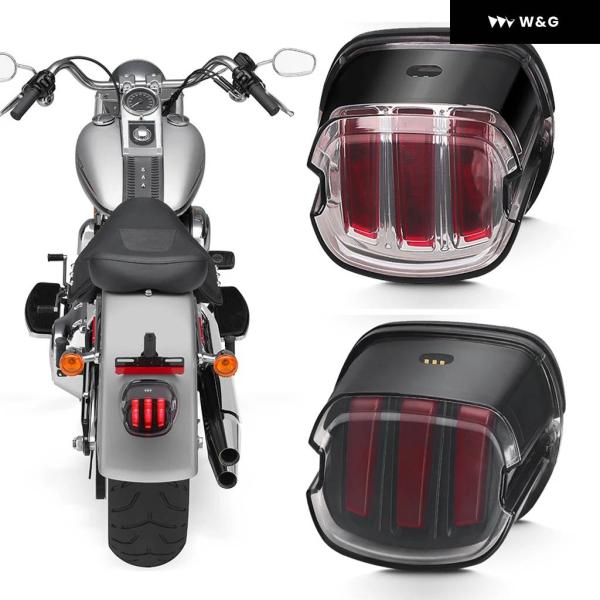 ブラック/クリアLED テールライト オートバイ バイク リア ブレーキライト ハーレー ダビッドソン ダイナ ソフテイル ロードグライド オートバイ バイク アクセサリーランプ カスタムパーツ アクセサリー 交換用部品Item Type:...