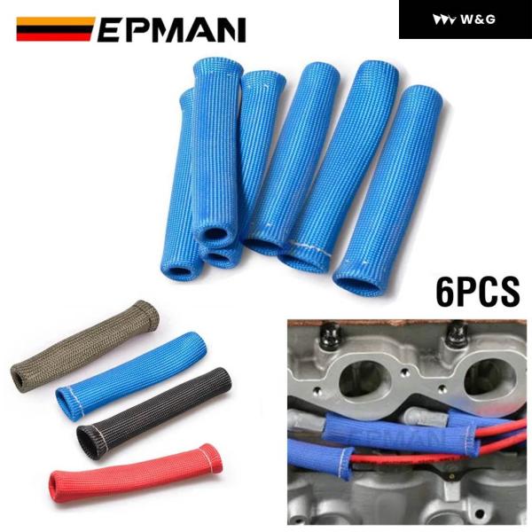 ブルー プロテクター スリーブ スパークプラグ ワイヤー ブーツ 6気筒 アウディ TT/S3/ SEAT LEON CUPRA APX/BAM EP-GT06 カスタムパーツ アクセサリー 交換用部品Special Features:Un...