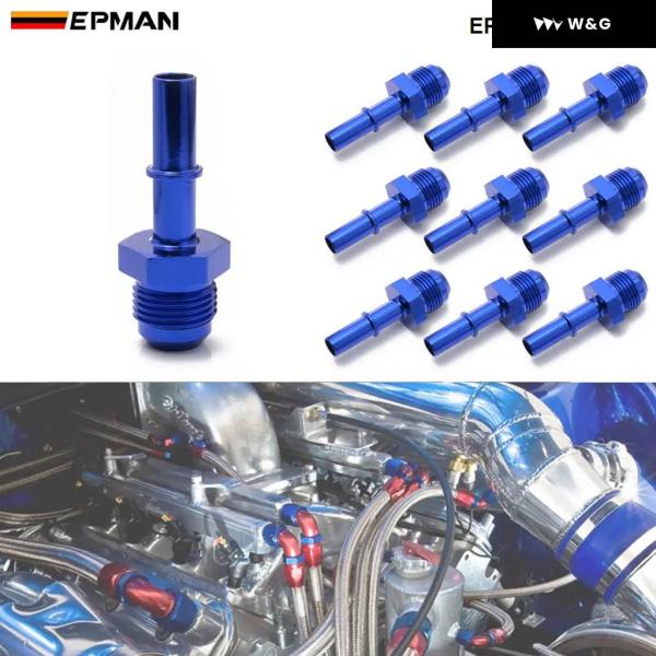 EPMAN 10個入り AN8オス-3/8インチ クイックディスコネクトオス プッシュ オンフィッティング アダプター アルミ EPJTAN838KCJ カスタムパーツ アクセサリー 交換用部品Special Features:univer...
