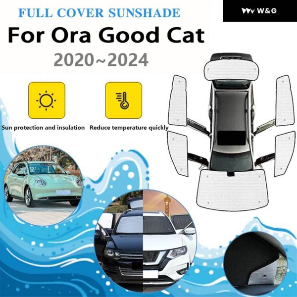 ORA GOOD CAT 2020~2024 ORA 03 HAOMAO 車用フルカバー サン バイザー オートパラソル ブラックシルバー ウィンドウ バイザー アクセサリー カスタムパーツ アクセサリー 交換用部品Hign-concern...