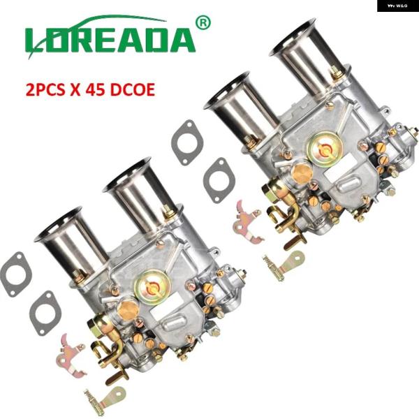 2個 X 45 DCOE WEBER キャブレター アセンブリ 152G ツインチョーク 19600.060 19600.017 4気筒 6気筒 V8 エンジン DELLORTO SOLEX 45DCOE カスタム パーツ アクセサリーHi...