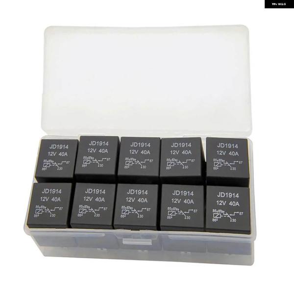 10個5ピンリレー 防水 40A 30A SPDTリレー 交換用 自動車セット バン 自動車 オートバイ トラック 船舶 カスタム パーツ アクセサリーHigh-concerned chemical:NoneItem Weight:0.42...