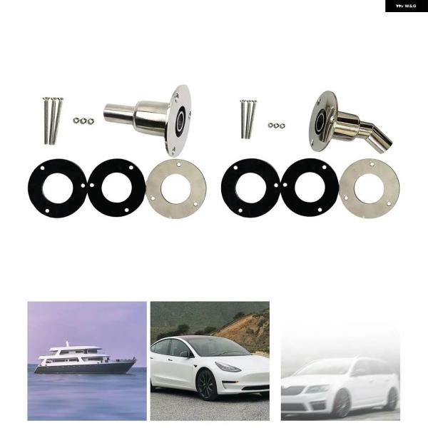 スルーハル排気スキンフィッティング 24MMホース パイプ ハードウェア 燃料 パーキング ヒーター カスタム排気口 RV交換部品 カスタム パーツ アクセサリーHigh-concerned chemical:NoneSize:2.4Mat...