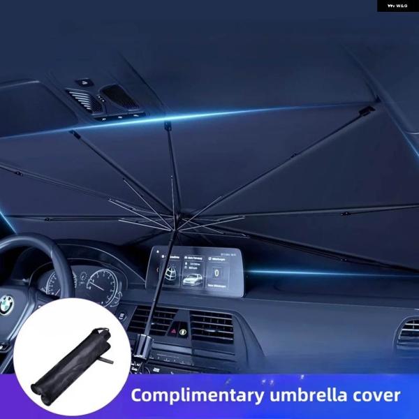フロントガラス サンシェード 傘縁取りエッジカバー プロテクター パラソル車夏用日焼け防止フロントウィンドウサンシェード 傘 カスタム パーツ アクセサリーMaterial:NylonOrigin:Mainland ChinaWindshi...