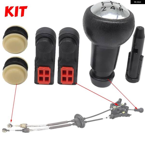 5速 マニュアル ギア シフト ケーブル セレクターリンケージブッシュクロームノブスティック シトロエン ベルリンゴB9マルチスペース プジョー パートナー カスタム パーツ アクセサリーHigh-concerned chemical:No...