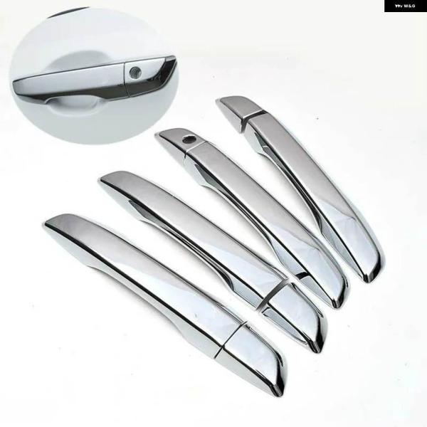 ホンダ シビック LHD 2016 - 19 クローム カーボン スタイル ドアハンドル カバー トリム トリム オーバーレイ カー スタイリング モールディング カスタム パーツ アクセサリーHigh-concerned chemical...