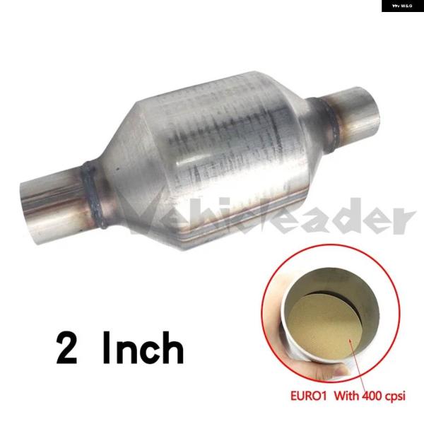 汎用 2インチ EURO1 ハイフロー レーシング触媒コンバーター 400 CPSI セラミック基質触媒付き 全長 29.62 CM カスタム パーツ アクセサリーHigh-concerned chemical:NoneMaterial:S...