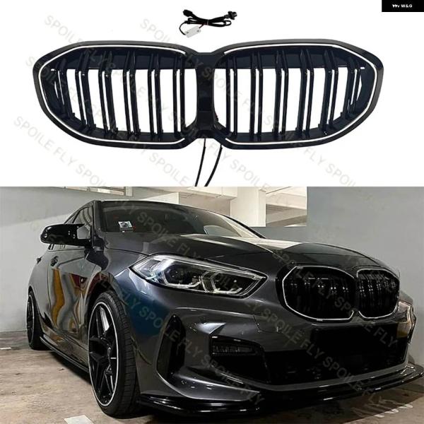 2019-2024 BMW 1シリーズ F40 M135I 118I 118D Mスポーツ 128TI ダブルラインランプ LEDライト グリル フロント グリル グリッド イルミネーション カスタム パーツ アクセサリーHigh-conc...