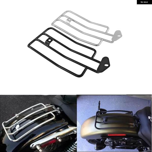 ハーレー スポースターXL883/1200 X48 1985-2003 シルバー/ブラック用 オートバイ ソロシートリアージュラック サポート シェルフ カスタム パーツ アクセサリーProtective parts:OtherHigh-c...