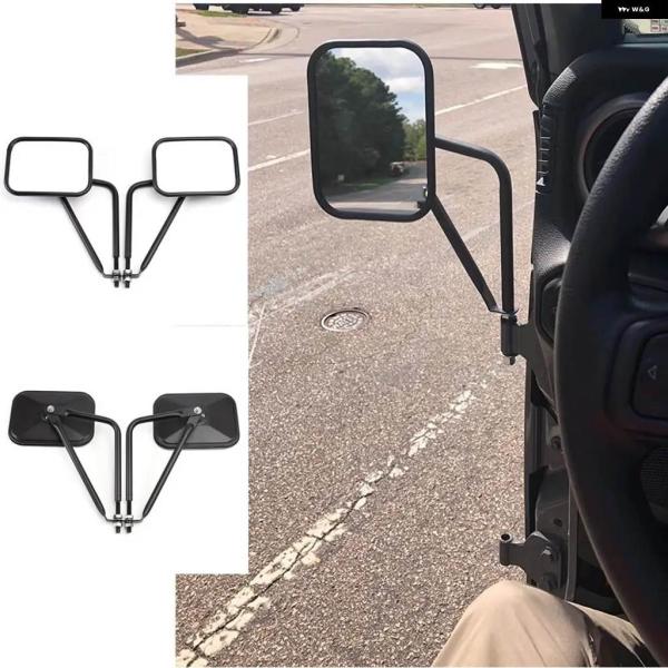 ドアヒンジミラー オフロックオフロード長方形アドベンチャーミラー ドアなしサイドミラー ジープ ラングラー CJ YJ JK JL カスタム パーツ アクセサリーHigh-concerned chemical:NoneSpecial Fea...