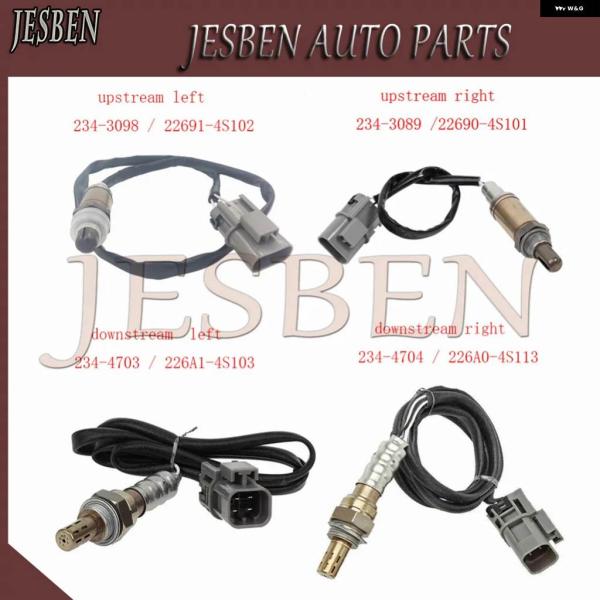 4PCS 234-3098 234-3089 234-4703 234-4704 フロントリア ラムダオキシO2センサー 日産 フロンティアXTERRA 3.3L V6 VG33E 2001-2003用 カスタム パーツ アクセサリーEle...