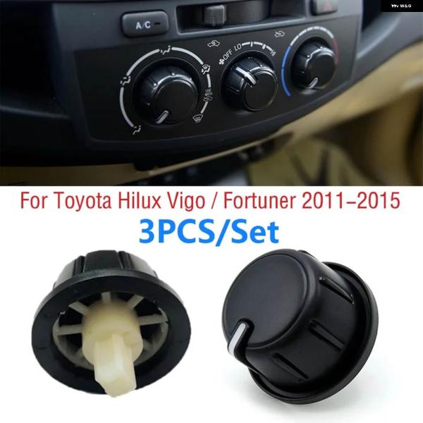 3個/セット トヨタ ハイラックス ヴィーゴ 2011-2015 / チューナー 2011-2015 カーエアコン ヒーターコントローラー ノブ ボタン スイッチ カスタム パーツ アクセサリーHigh-concerned chemical...