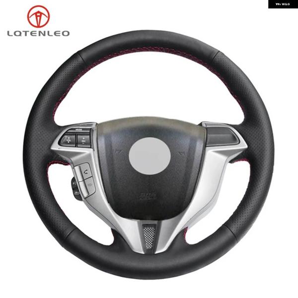 ブラック PU 人工皮革 ステアリングホイールカバー ホンダ アコード 8 クーペ アコード クロスツアー 2008-2012 オデッセイ 2010-2014 カスタム パーツ アクセサリーHigh-concerned chemical:N...