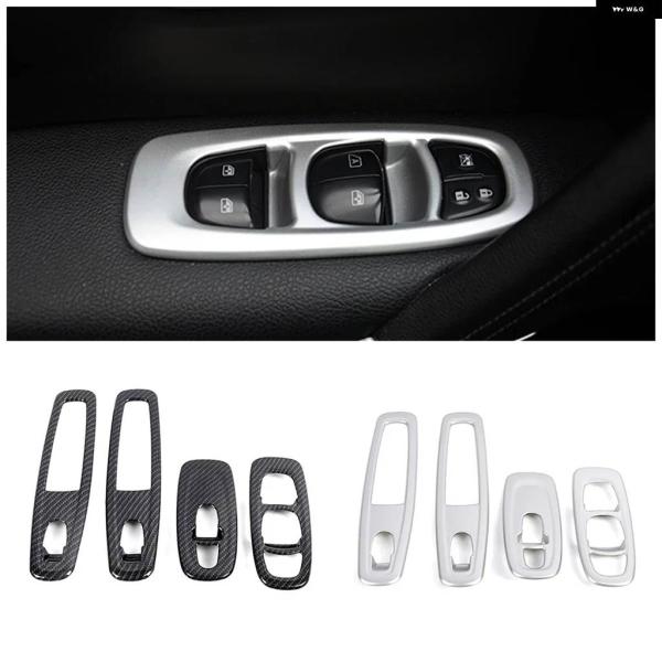 RENAULT KADJAR 2015-2019 インナードアアームレストウィンドウリフトスイッチボタンパネルカバートリムカーインテリアスタイリング RE カスタム パーツ アクセサリーHigh-concerned chemical:Non...
