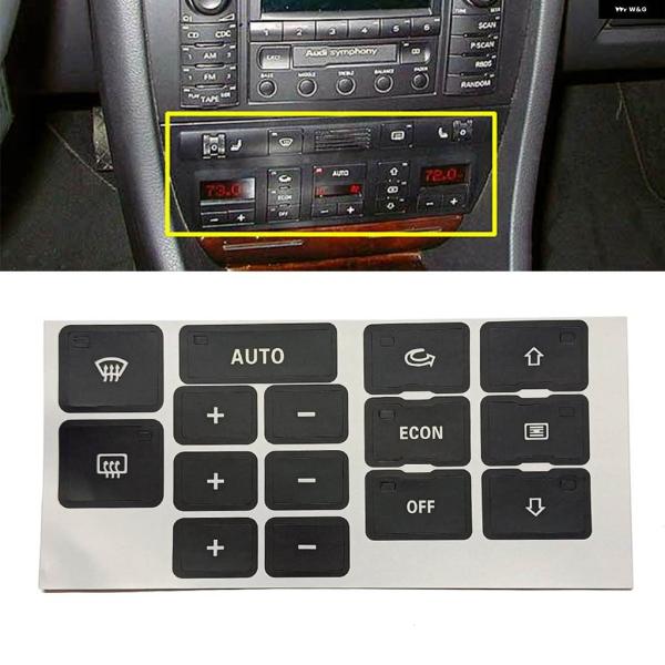 AUDI A6 C5 エアコン クライメート ACスイッチボタン リペアキット デカール ステッカー 色あせ 傷防止 カスタム パーツ アクセサリーHigh-concerned chemical:NoneCategory:StickersT...