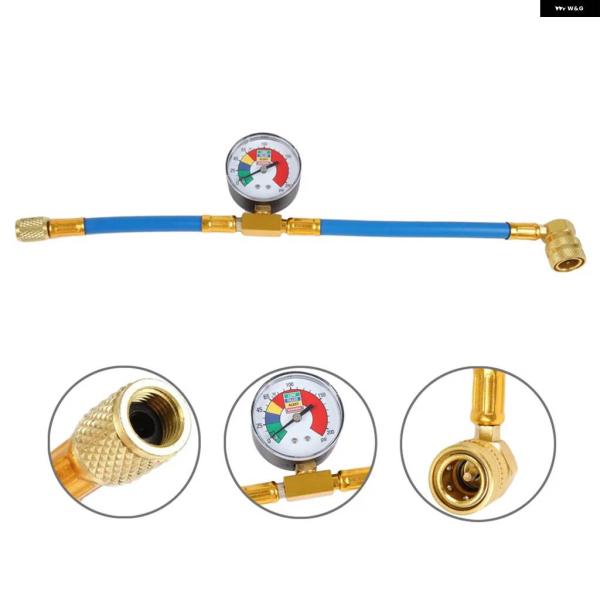 R134A 200PSI カーエアコンホース コンリフィルゲージ 冷媒充填 ACエア測定ホースキット カスタム パーツ アクセサリーHigh-concerned chemical:NoneSpecial Features:R134A Ref...