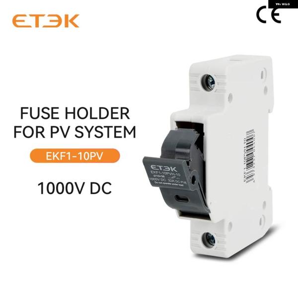 DC ソーラーヒューズ ホルダー 1000V 1P 15A 20A 25A 太陽光発電ヒューズベースリンク PV システム GPV 10X38MM DINレール EKF1-10PVH カスタム パーツ アクセサリーHigh-concerne...