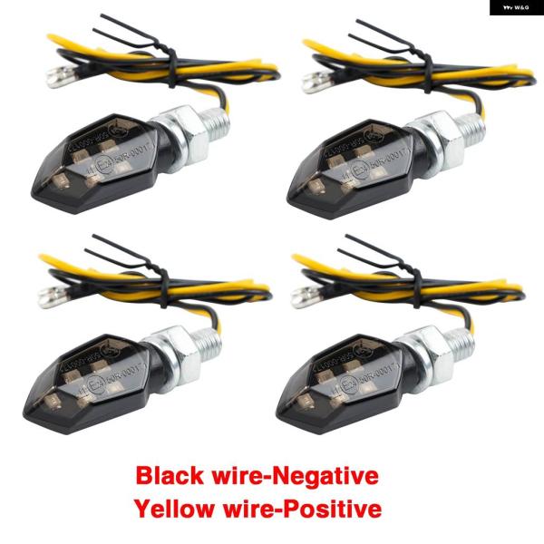 8MM ミニ LED バイク ウィンカーライト アンバー イエロー インジケーター ウィンカー フラッシャー ランニングライト バイク 12V 電球 カスタム パーツ アクセサリーHigh-concerned chemical:NoneVo...