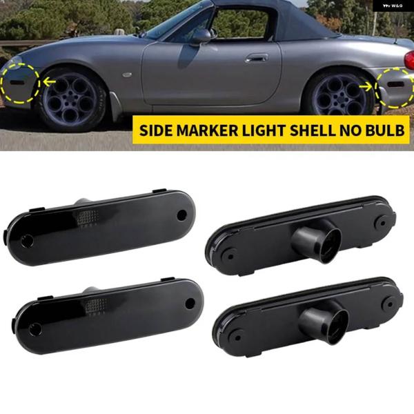 1セット/4個 スモークレンズ フロント リア バンパー サイド マーカーライト カバー ハウジング マツダ ミアータ/MX-5 1990-2005 電球 /ソケットなし カスタム パーツ アクセサリーHigh-concerned chem...