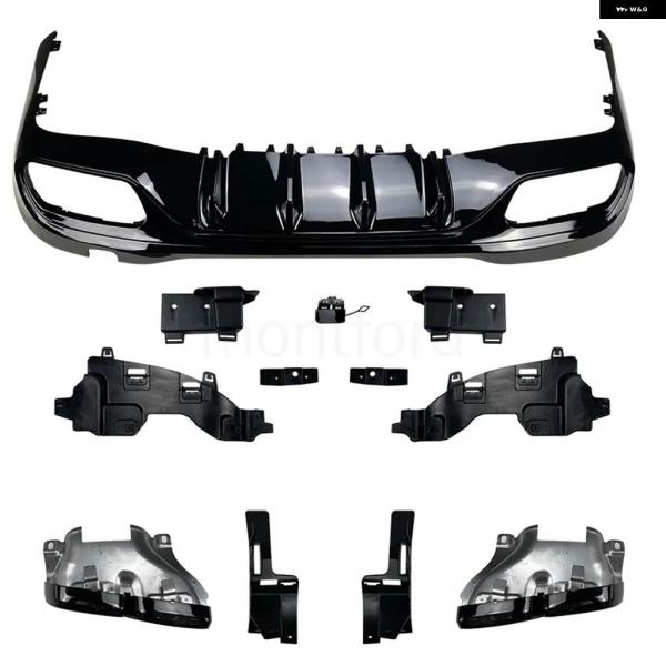 メルセデス ベンツ W206 C クラス C200L C240 C250 C280用 リア バンパー ディフューザー C63 AMGリアリップエキゾースト パイプ 2022年以降へ カスタム パーツ アクセサリーHigh-concerned...