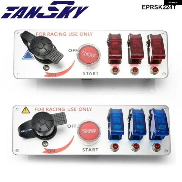 12V LEDトグル イグニッション スイッチ パネル 丈夫でレーシングカー エンジン スタート プッシュセット EPRSK224T カスタム パーツ アクセサリーHigh-concerned chemical:NoneSpecial Fe...