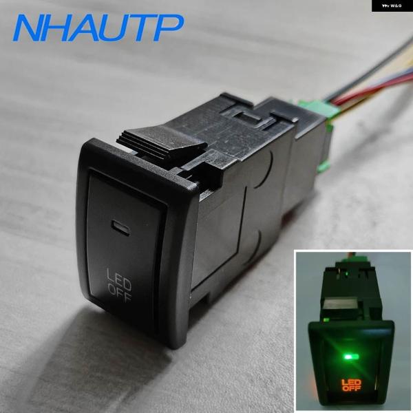 1個 フォグランプ スイッチ ボタン スズキ ジムニー 2007-2015 4線プラグ付き オレンジ グリーン インジケーター DC12V カスタム パーツ アクセサリーHigh-concerned chemical:NoneSwitch ...