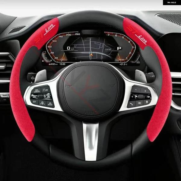 車用 ステアリングホイール カバー ブラックスエードレザー フォード ST-LINE フォーカス MK2 ST ヴィニャーレ F150 カーアクセサリー カスタム パーツ アクセサリーHigh-concerned chemical:None...