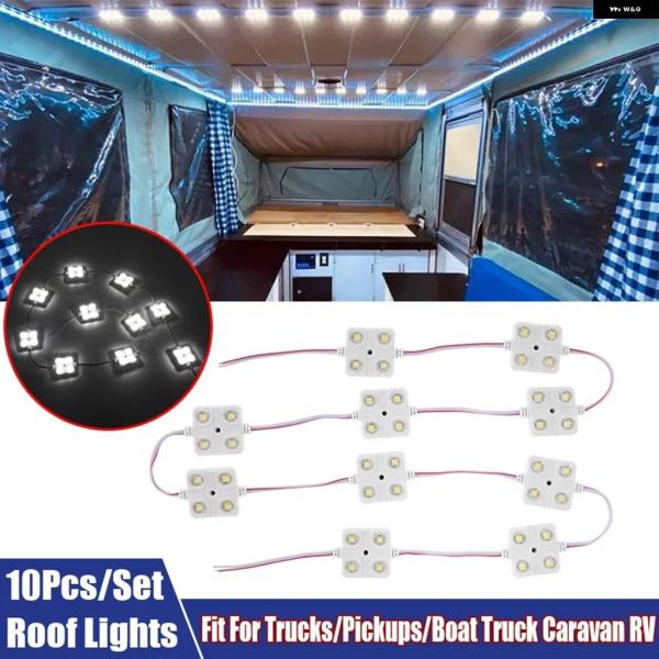 10個 LEDライト カーアクセサリー 6000K トラック 荷台 ライト 5M 延長 コード付き トラック /ピックアップ/ボート トラック キャラバンRV カスタム パーツ アクセサリーHigh-concerned chemical:N...