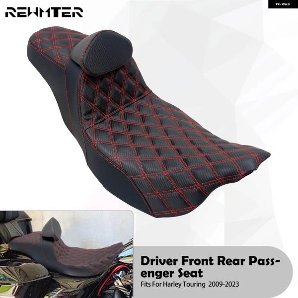2人乗り オートバイ 運転席ピリオンシート クッション 付き ハーレー ツーリング エレクトラ ロードグライド 09-23 レザーシート カスタム パーツ アクセサリーHigh-concerned chemical:NoneSpecial ...
