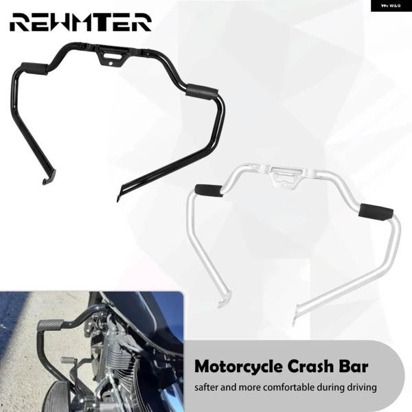 バイク クラッシュ バー ブラック/クローム エンジン ガード ハーレー ソフテイル ブレイクアウト ファットボーイ ヘリテージ FLSB FXBB FLSL FLDE 2018-25 カスタム パーツ アクセサリーHigh-concern...