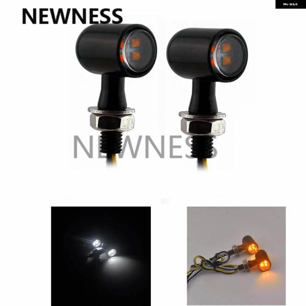 2個LED オートバイ インジケーター ミニLEDウィンカーライトフラッシャー アンバー ホワイトシグナルランプブリンカー断続的LEMP MOTO カスタム パーツ アクセサリーHigh-concerned chemical:NoneBra...