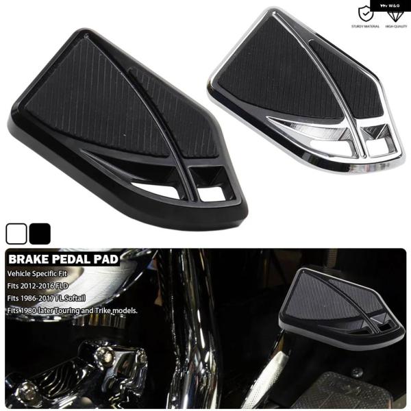 大型リアブレーキペダル パッド ハーレー ソフテール ファットボーイ スリム デラックス ツーリングロード キング エレクトラストリートグライド CVOトライク 1980-2023 カスタム パーツ アクセサリーProtective par...